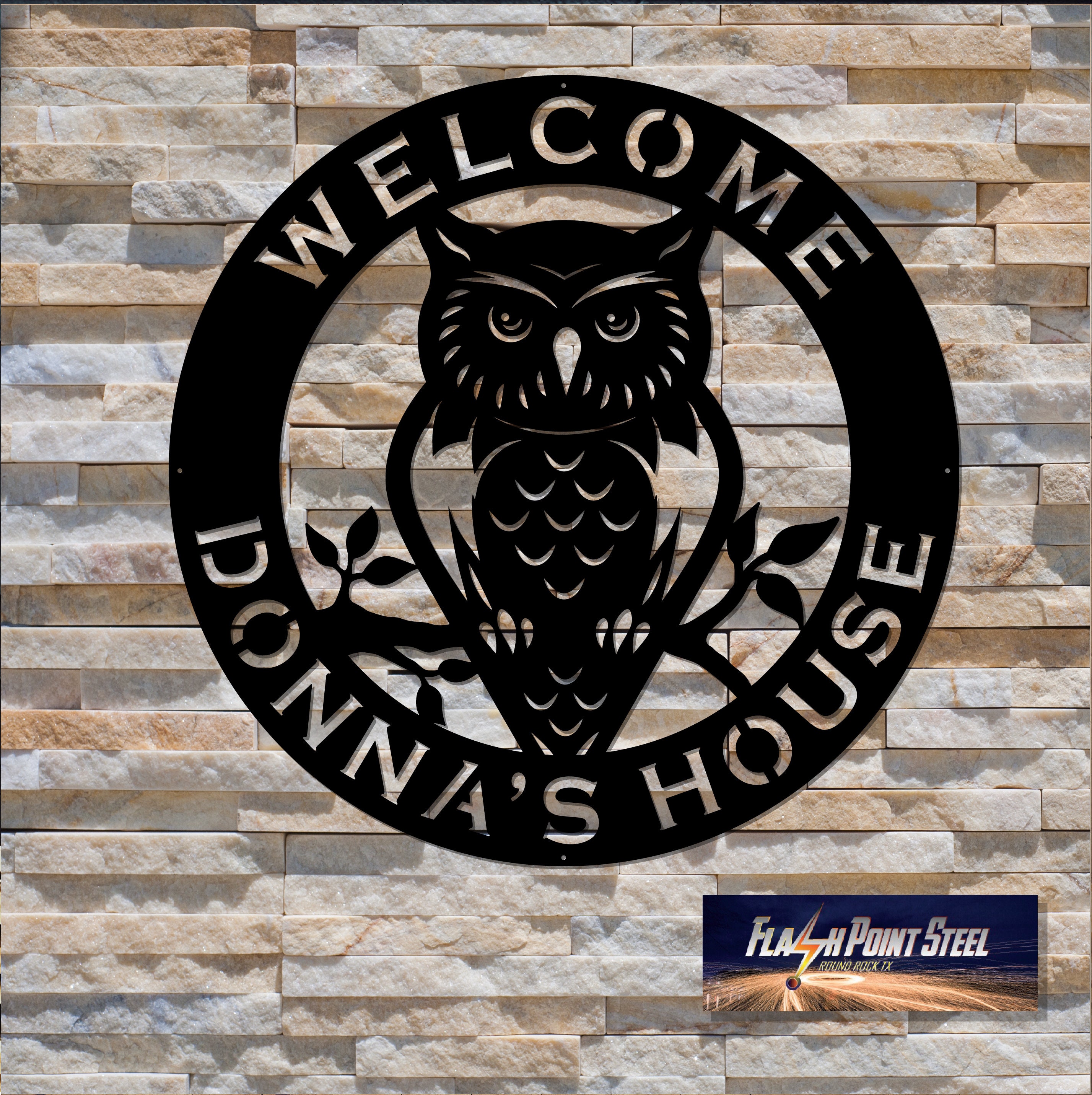 Owl Sign Welcome Sign Family Sign Entrance Sign Wall - Etsy