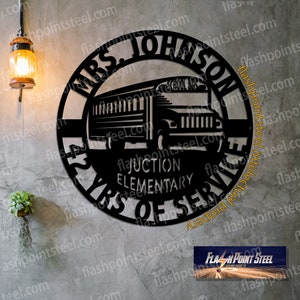 School Bus Driver SIGN, Metal Art, Bus Sign, Retired Driver ...