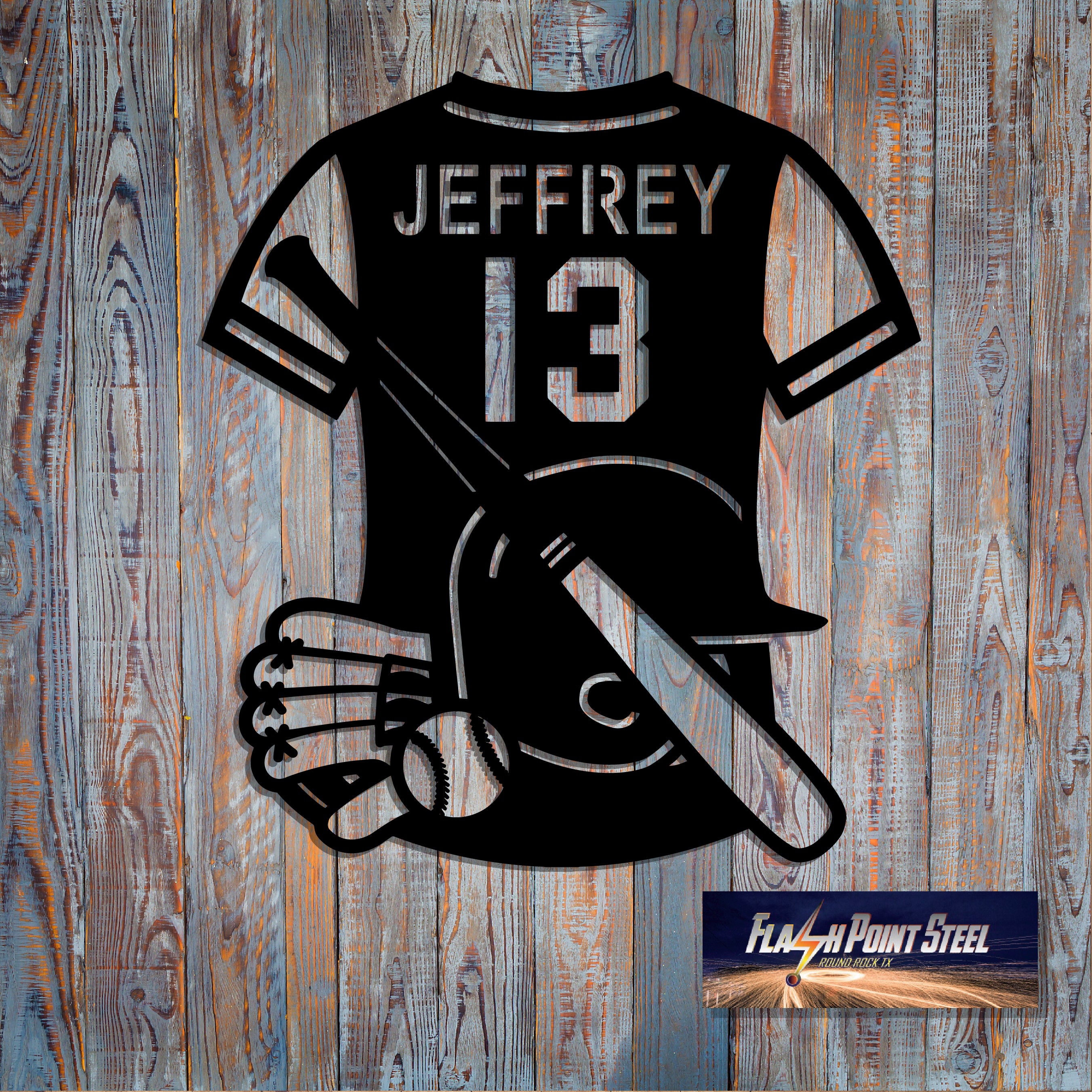 Custom Baseball Sign Number Metal Wall Art Personalized | Etsy