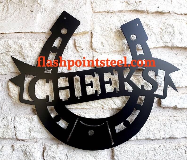 Personalized Horseshoe Sign Family Metal Sign Ranch Sign - Etsy