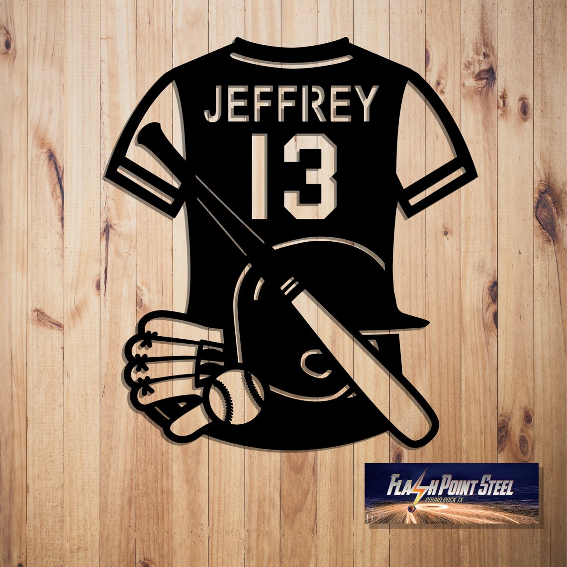 Custom Baseball Sign Number Metal Wall Art Personalized | Etsy