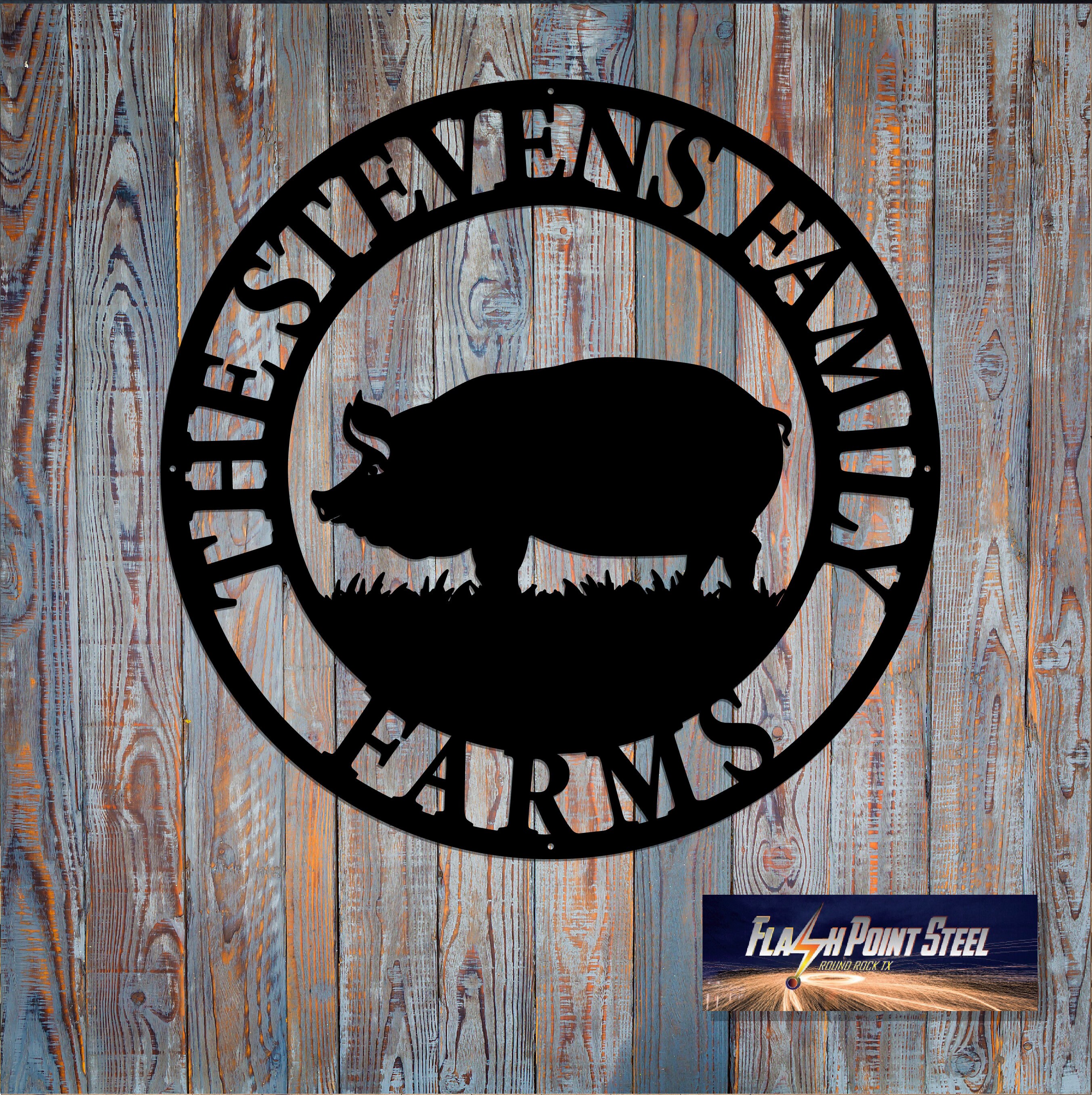 Custom Pig Farm House Table Metal Sign in Plasma Cut Home | Etsy