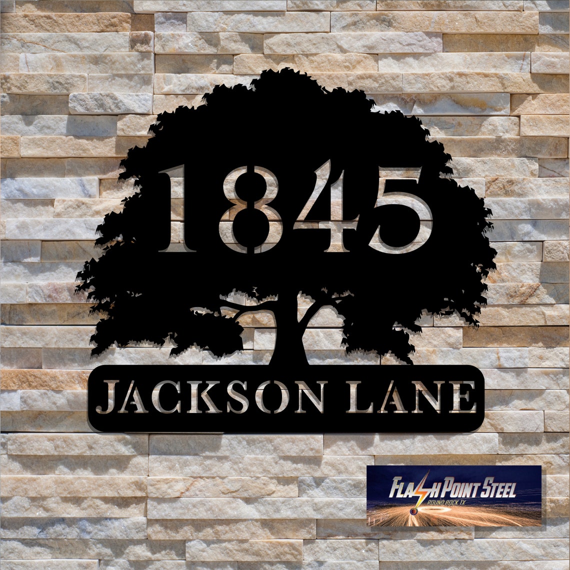 Tree Home address number address sign custom address number | Etsy
