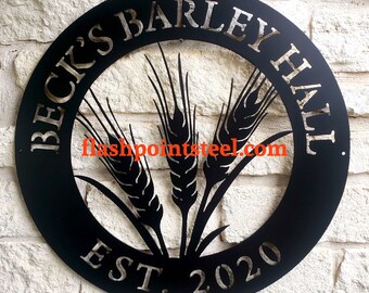 Custom Metal Farm Sign, Personalized Steel Ranch Sign, Outdoor Hanging ...