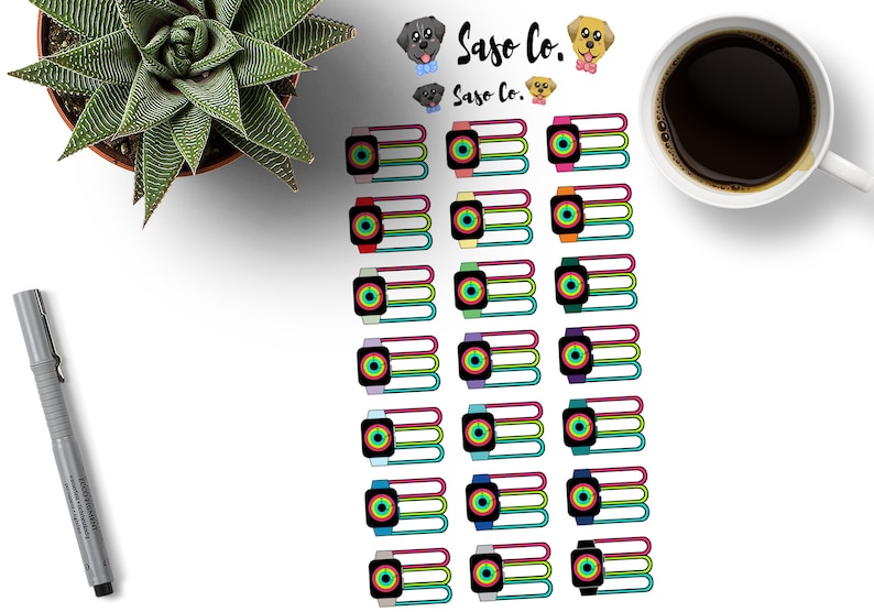 Multi-colored Apple Activity Tracker Planner Stickers - Etsy Multi-colored Apple Activity Tracker Planner Stickers - Etsy