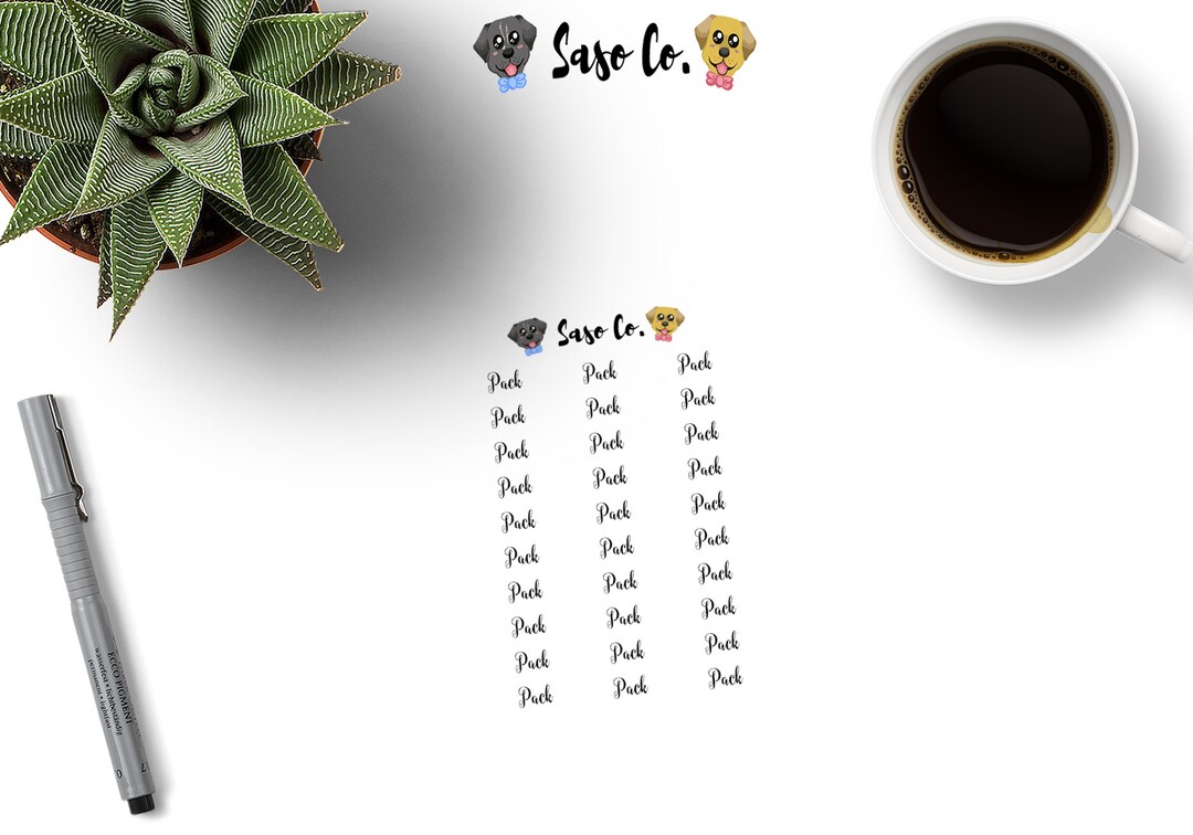 Scripted Pack Planner Stickers Pack Reminder Stickers - Etsy