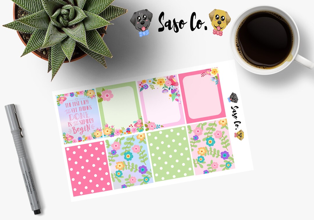 Flower Power Planner Vertical Full Weekly Kit - Etsy