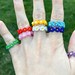 Dainty Flower Beaded Ring, Daisy Chain Ring, Flower Ring, Colorful ...