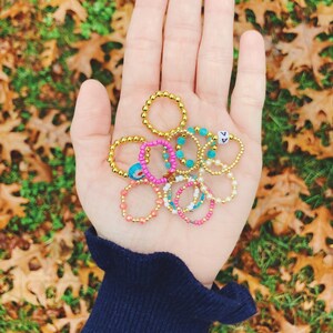 Seed Bead Rings, Stackable Bead Rings, Beaded Rings, Statement Rings ...