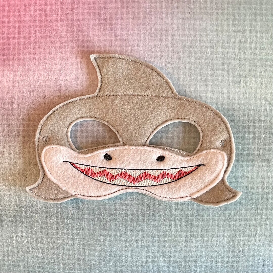 Shark Costume Felt Mask, Shark Mask, Party Favor, Birthday Gift - Etsy
