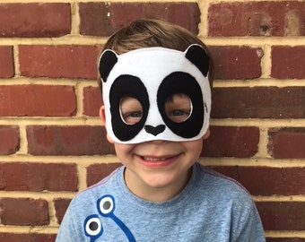 Panda Bear, Kids Mask, Animal, Felt Mask, Pretend Play, Dress Up ...
