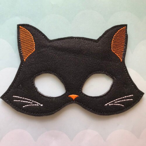 Black Cat Costume Halloween Black Cat Mask Halloween Cat Mask - Etsy