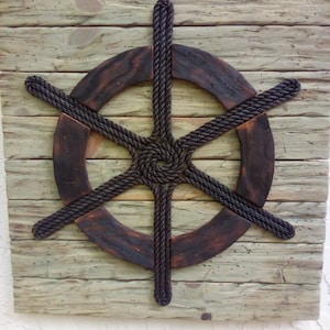 Ship Wheel-rope Ship Wheel-nautical Decor-nautical Art-rustic Decor ...