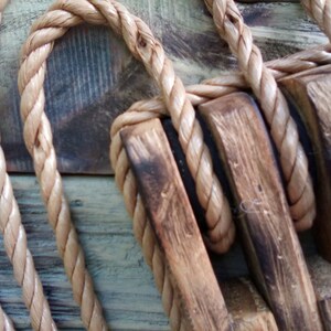 Wood Block and Tackle-block and Tackle-pirate Ship-nautical Decor ...