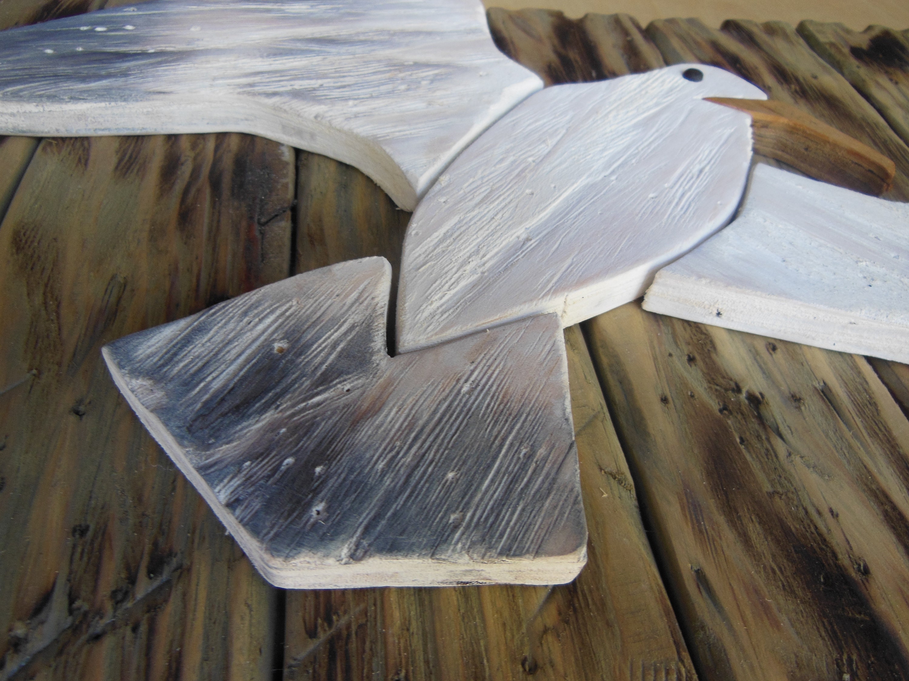 Wood Seagull-seagull-distressed Wood Seagull-nautical Decor-nautical ...