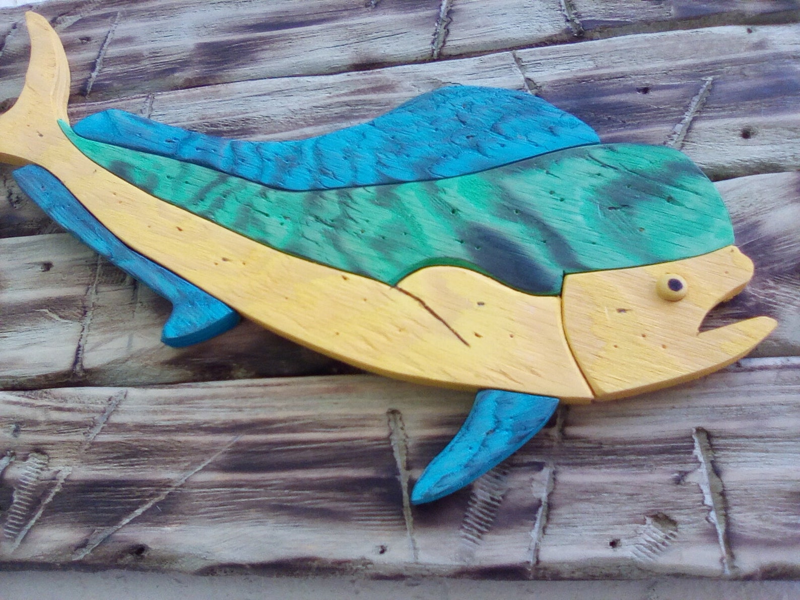 Mahi-dolphin Fish-wood Mahi-mahi Art-mahi Decor-nautical Decor-nautical ...