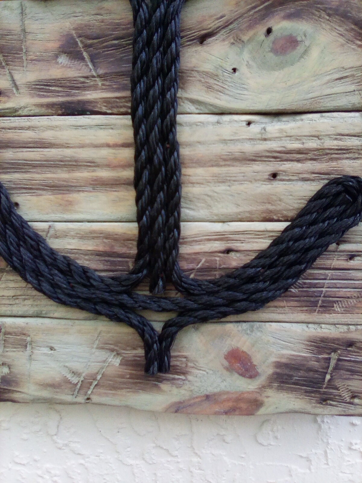 Rope Anchor-anchor-nautical Decor-nautical Art-rustic Decor-distressed ...