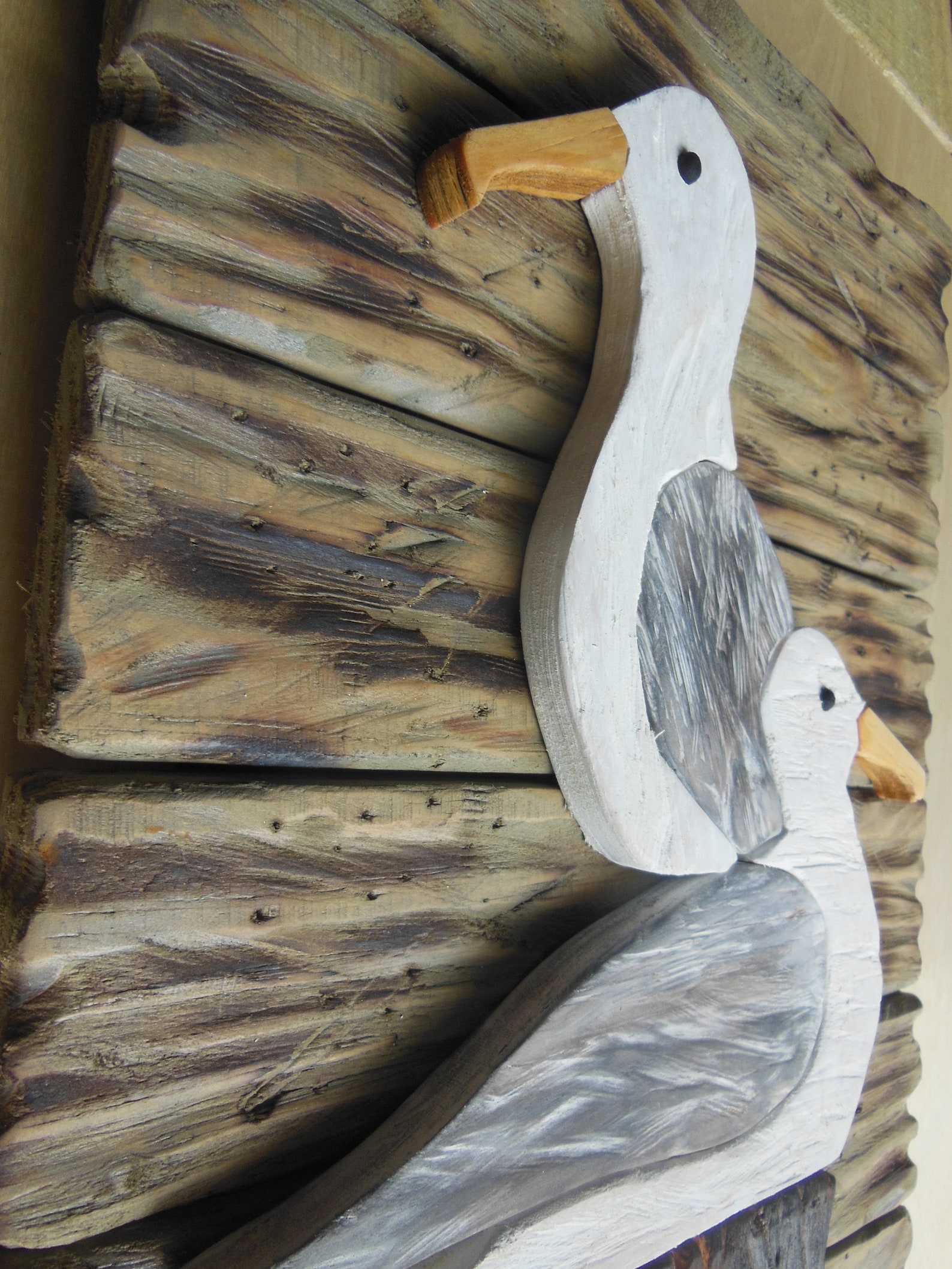 Wood Seagull-seagull-distressed Wood Seagull-nautical Decor-nautical ...