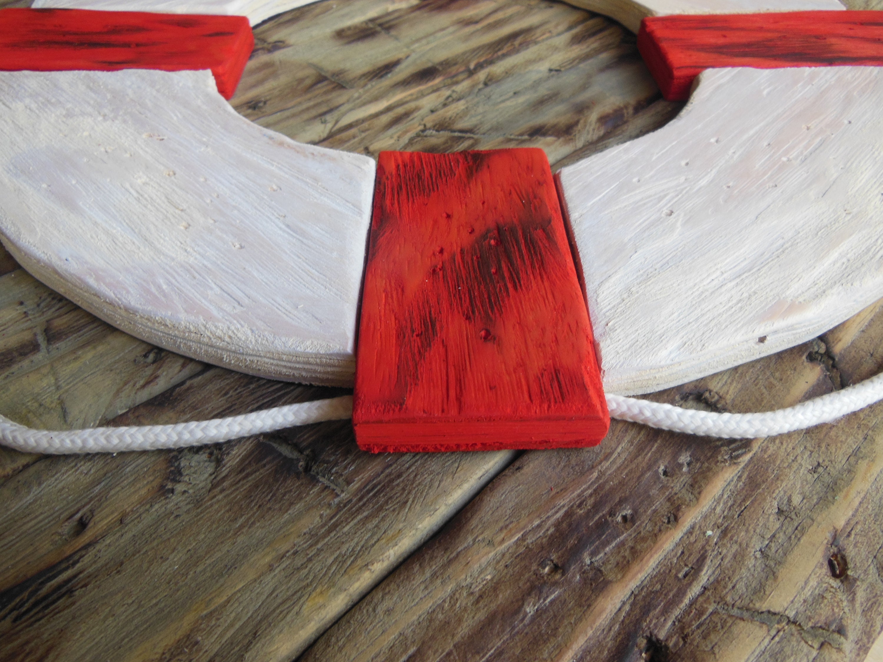 Wood Life Preserver-life Preserver-distressed Wood Life Preserver ...