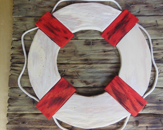 Wood Life Preserver-life Preserver-distressed Wood Life | Etsy