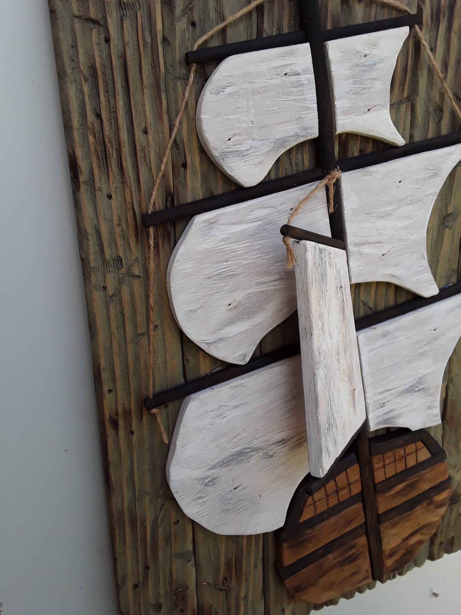 Wood Pirate Ship-pirate Ship-distressed Wood Pirate Ship-nautical Decor ...