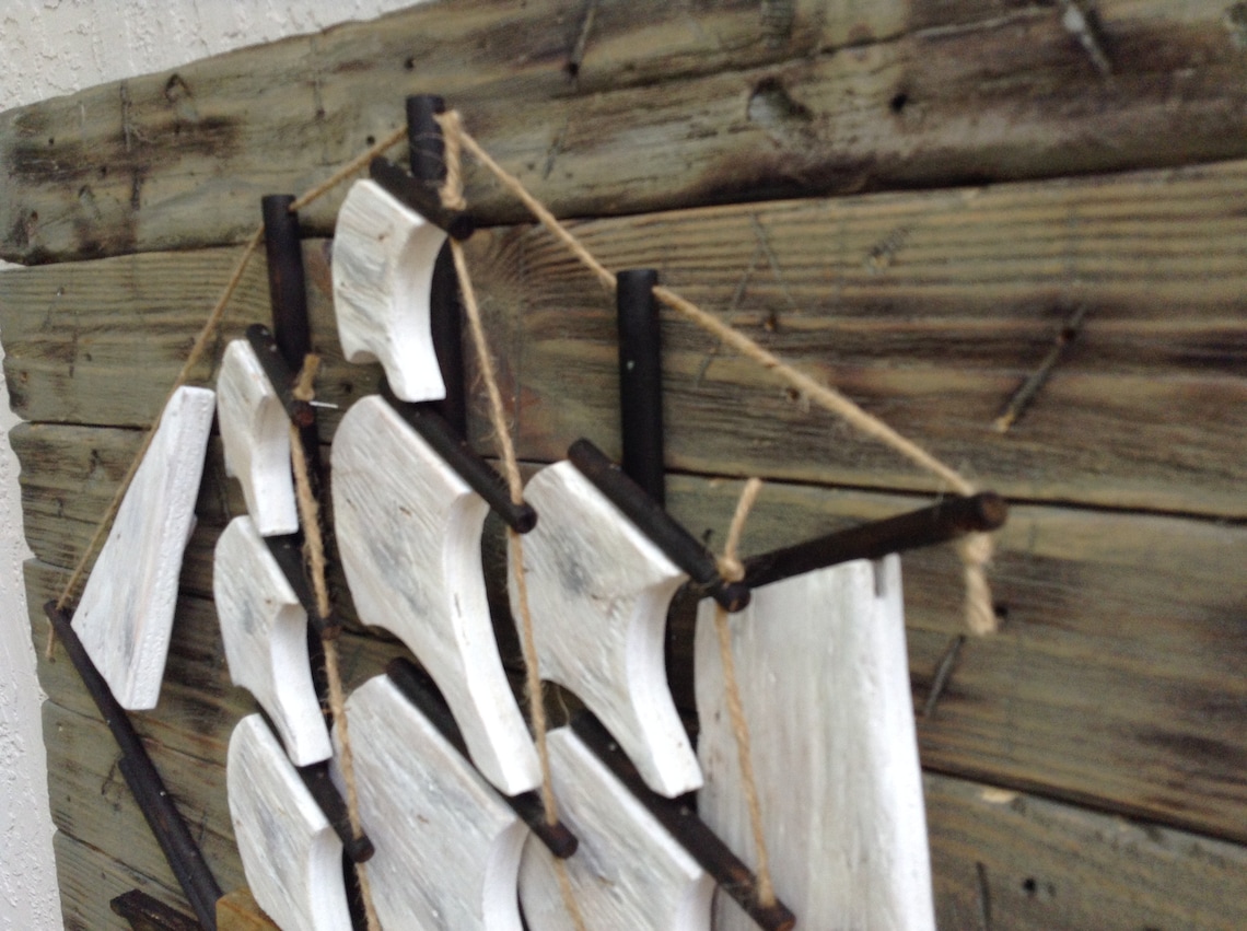 Wood Pirate Ship-pirate Ship-distressed Wood Pirate Ship-nautical Decor ...