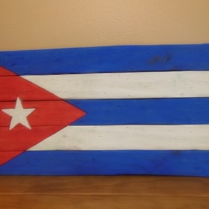 Cuban Flag-cuban Art-cuban Decoration-cuban Gift-wood Flag-wood Art ...