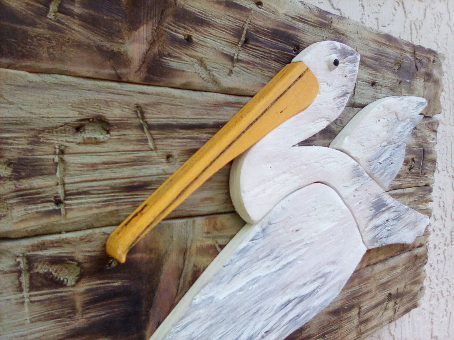 Wood Pelican-pelican-distressed Wood Pelican-nautical Decor-nautical ...