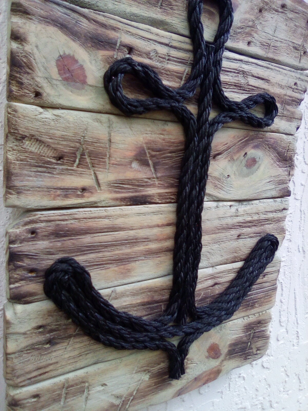 Rope Anchor-anchor-nautical Decor-nautical Art-rustic Decor-distressed ...