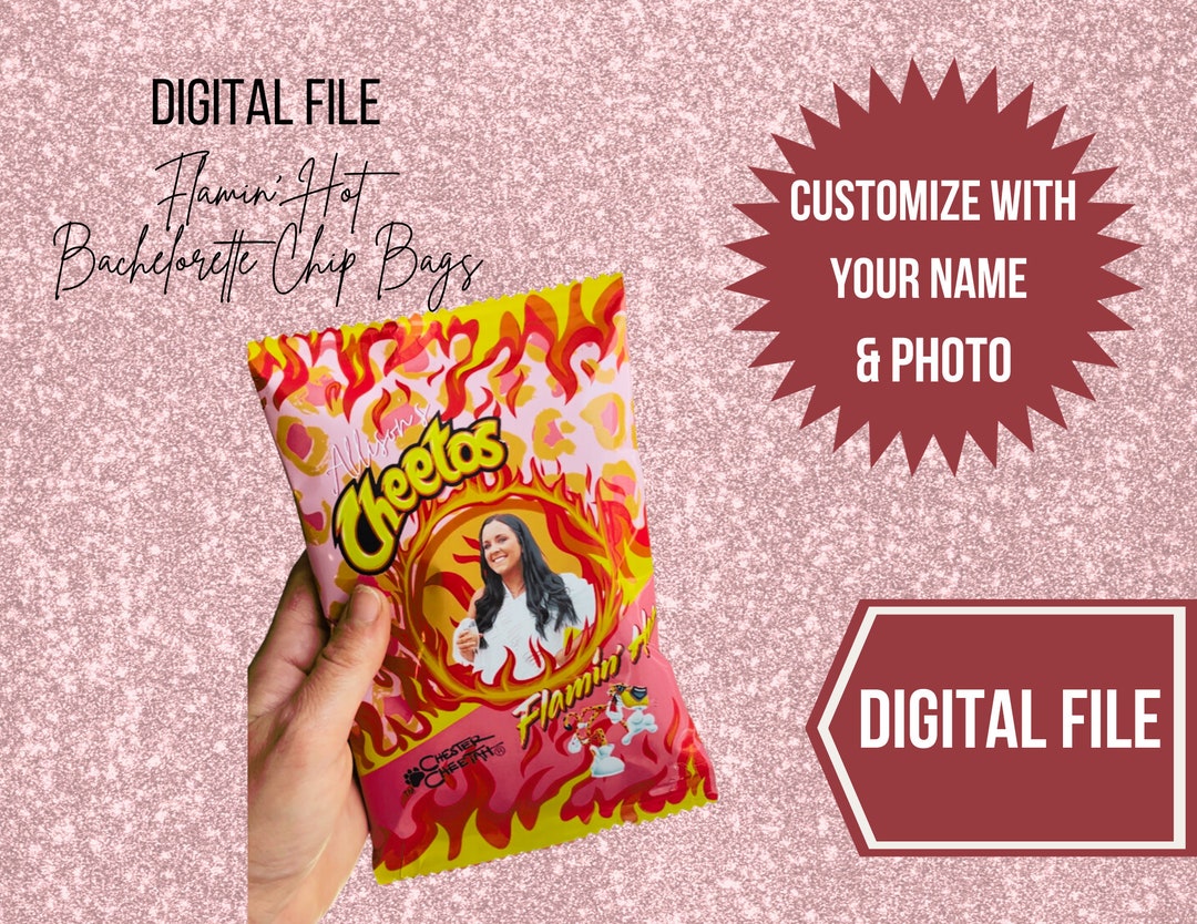 DIGITAL FILE Personalized Hot Cheeto Potato Chip Bags for Party ...
