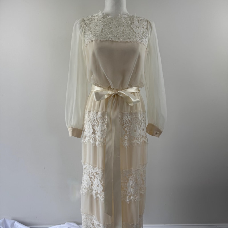 Cream Lace Dress - Etsy
