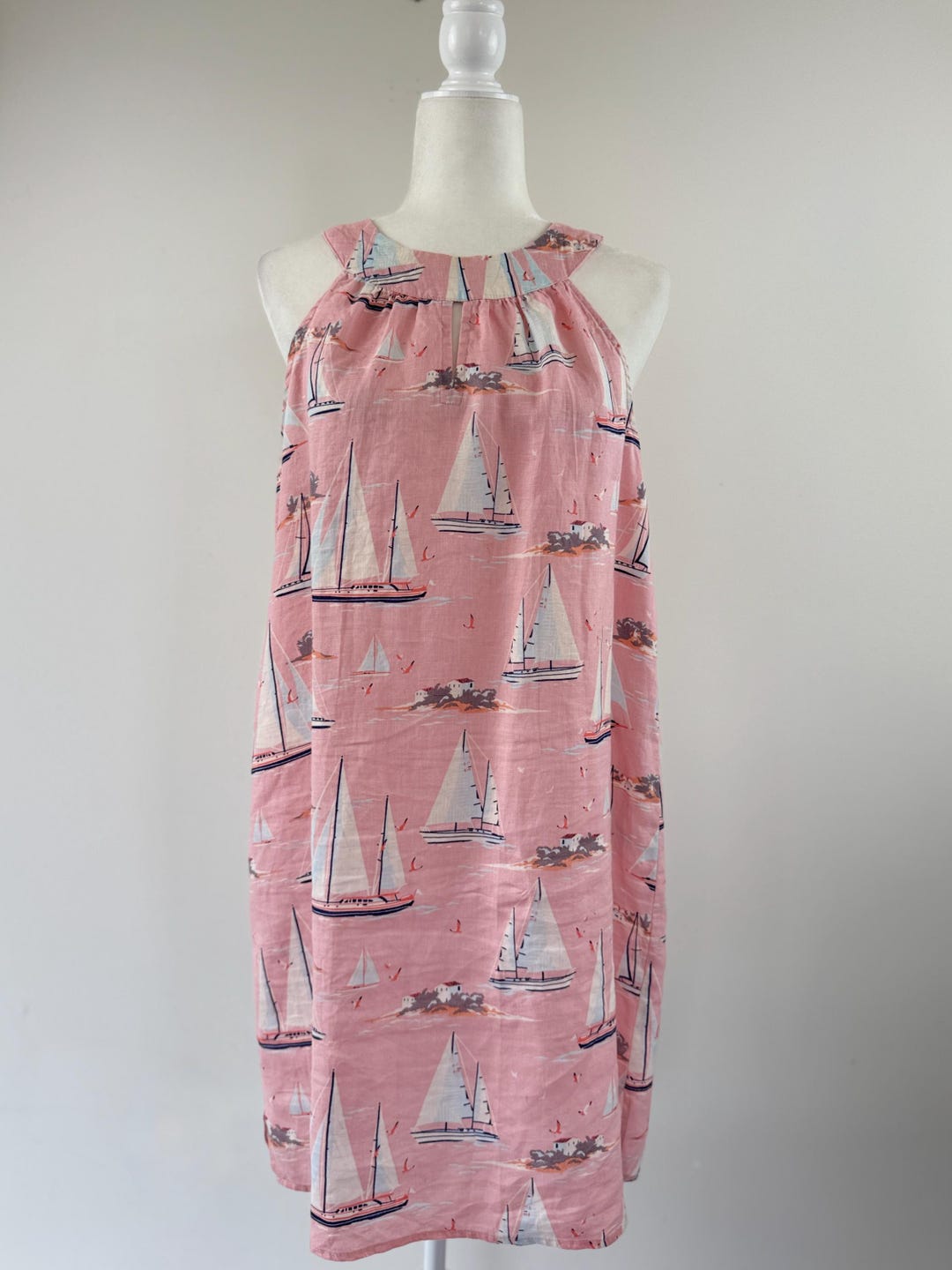 1980s Linen Sailboat Trapeze Dress - Etsy