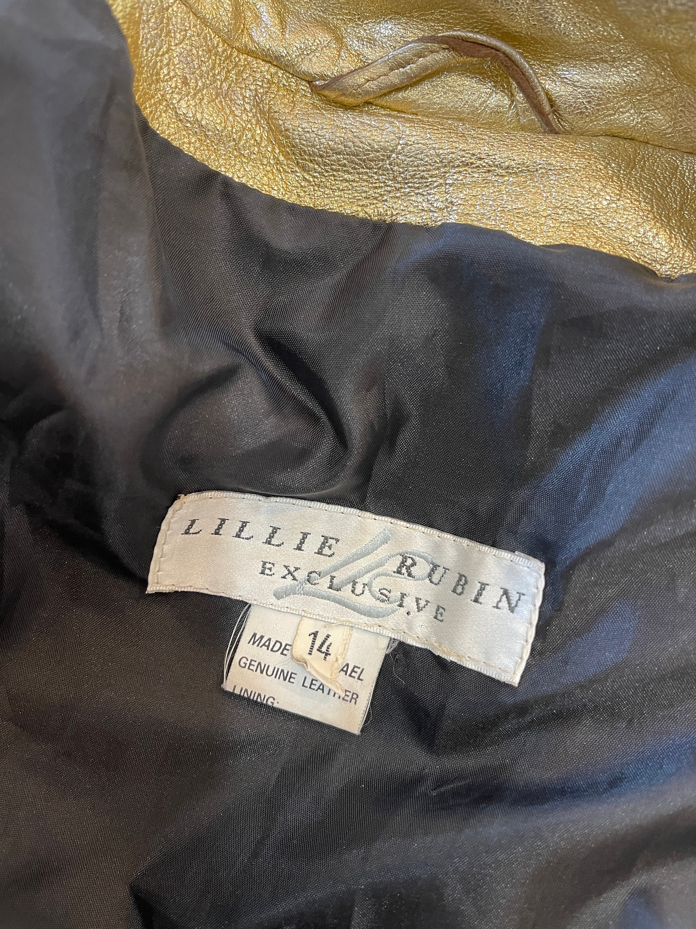 1980s Lillie Rubin Black Jacket With Gold Trim - Etsy