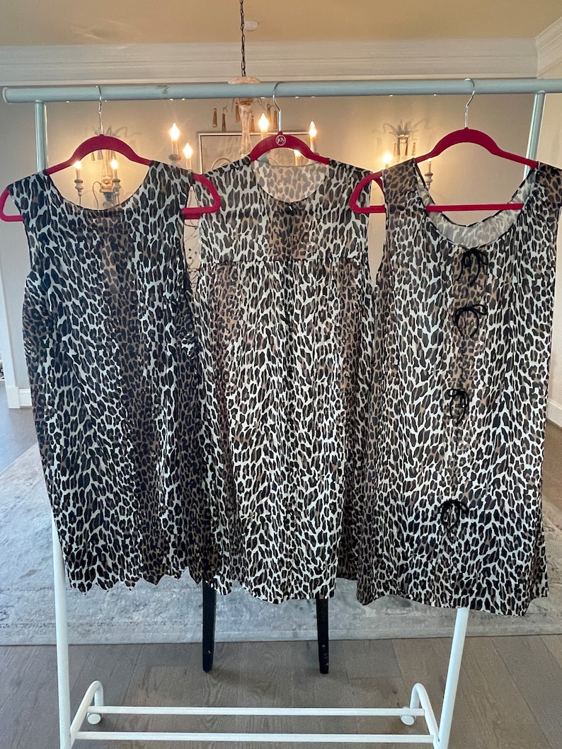 1960s Cheetah Print Slip With Bows - Etsy