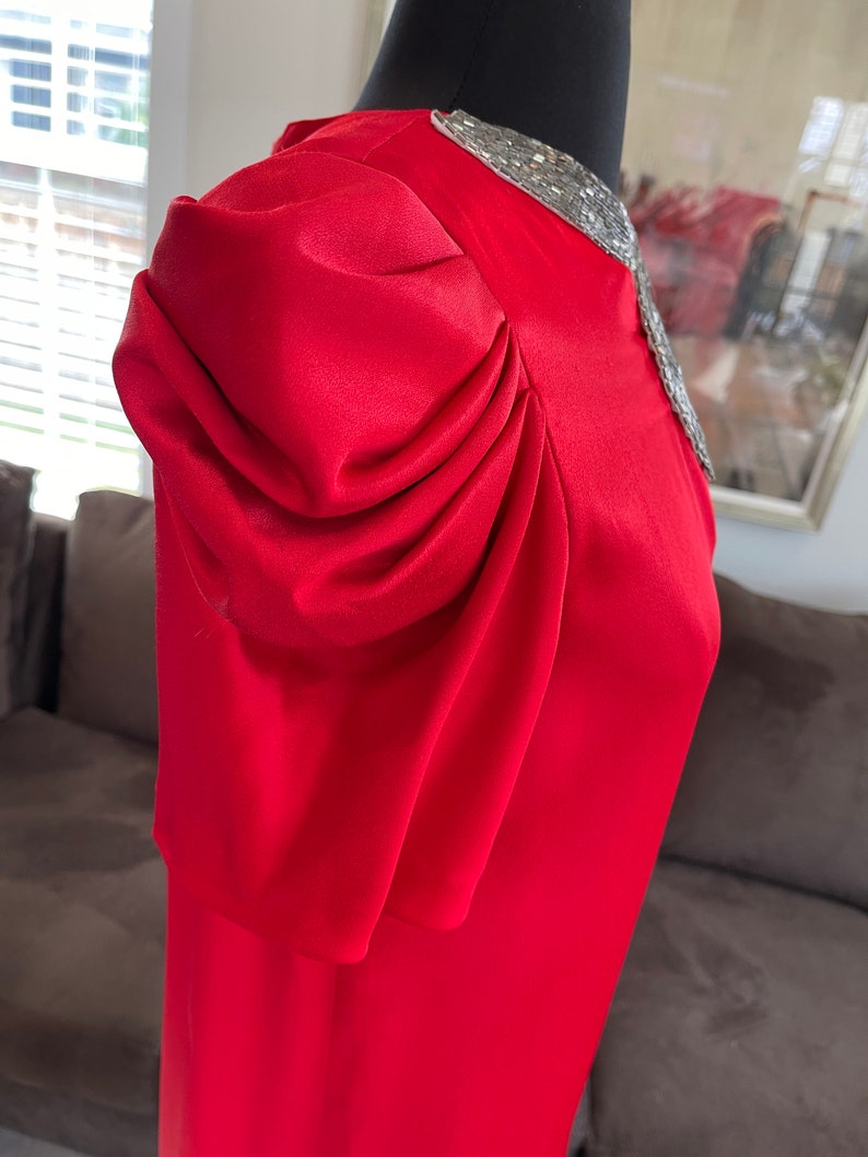 1960s Pierre Cardin Red Satin Cocktail Dress - Etsy