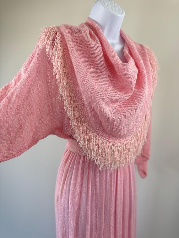 1970s Miss Ashlee Pink Knit Dress - Gem