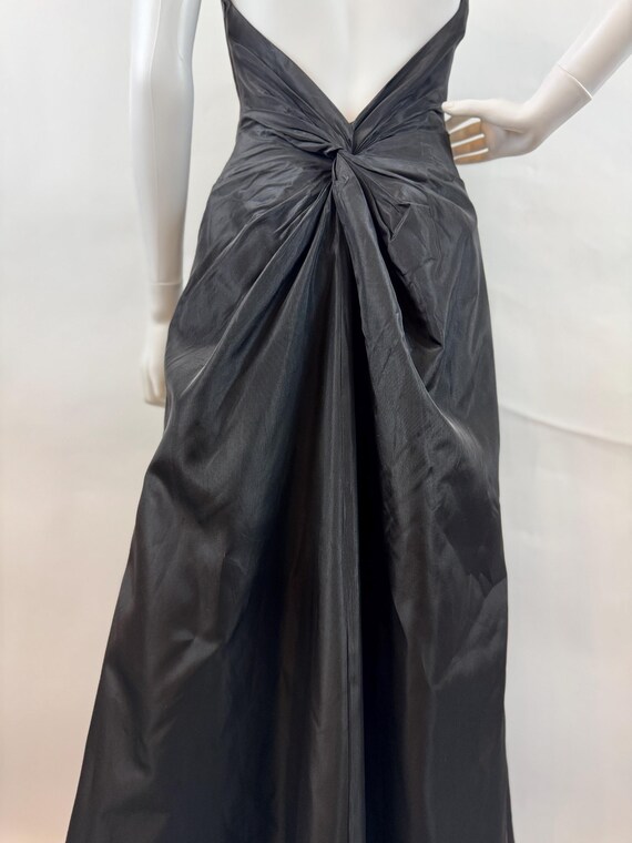 Early 2000s Laundry Taffeta Black Gown - Gem