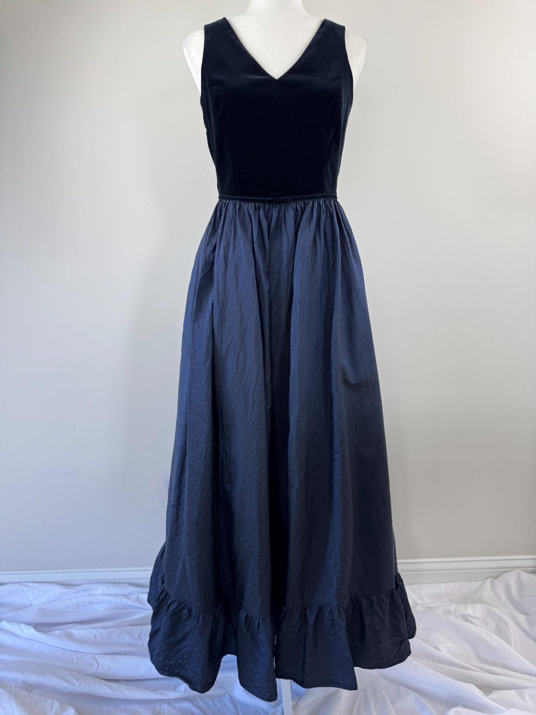 1980s Laura Ashley Navy Formal Dress - Etsy