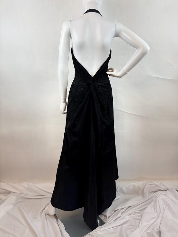 Early 2000s Laundry Taffeta Black Gown - Gem