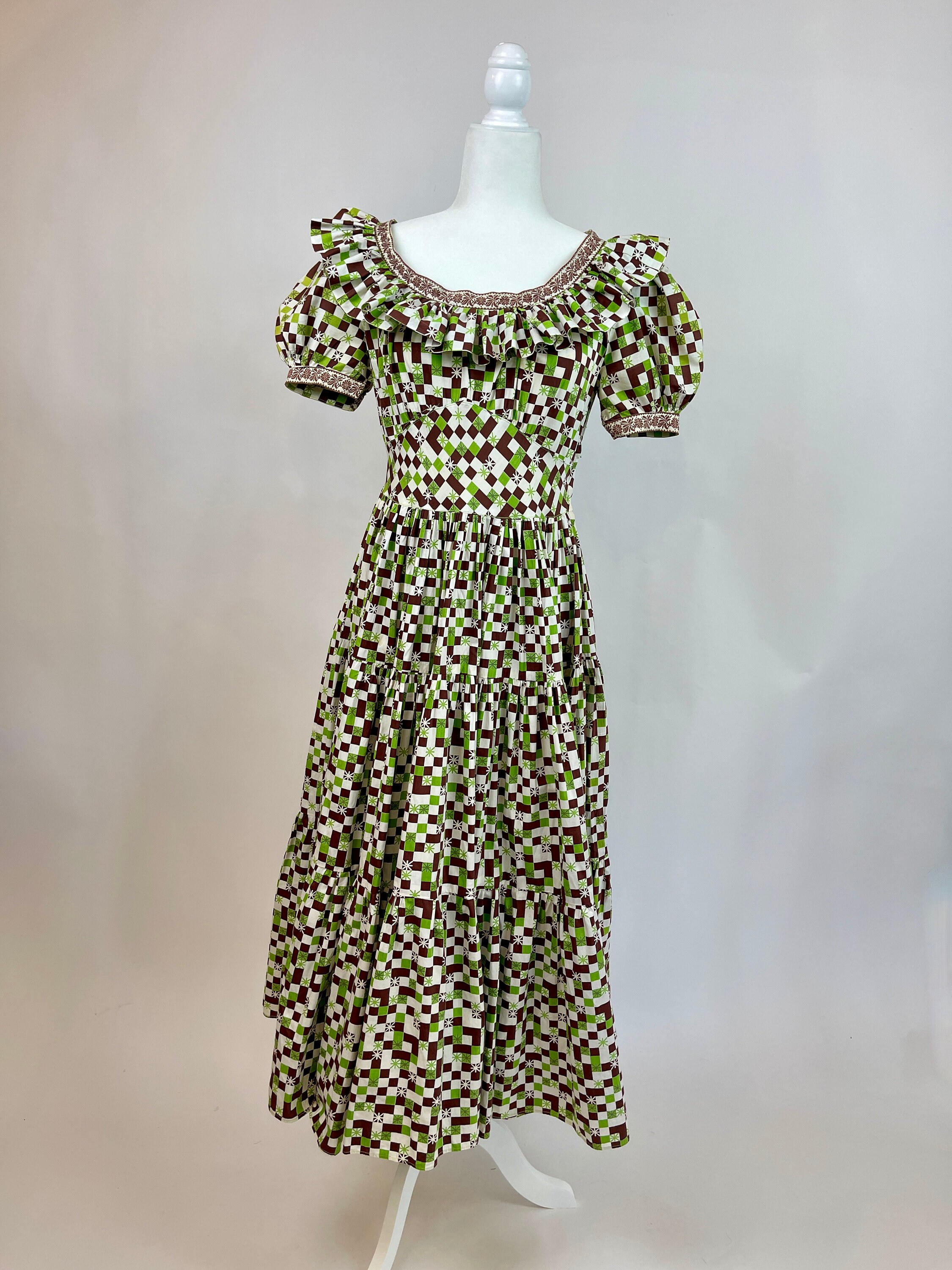 1970s Western Style Checkered Dress - Etsy