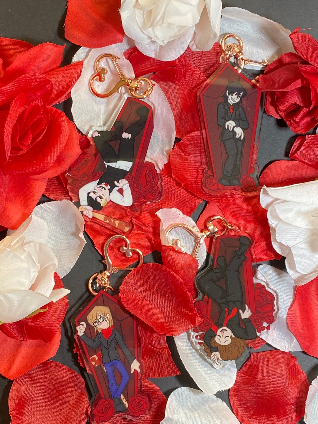 Coffin Door Acrylic Charm- 3” Vampire Keychain - Etsy