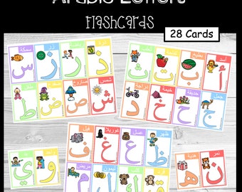 Arabic Letter Form Flashcards (real Images) - Etsy