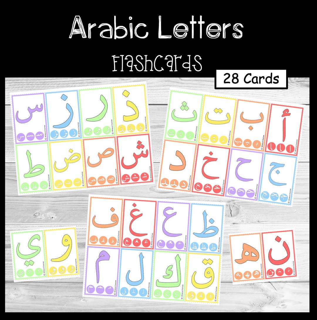 Arabic Letter Flashcards (different Positions) - Etsy