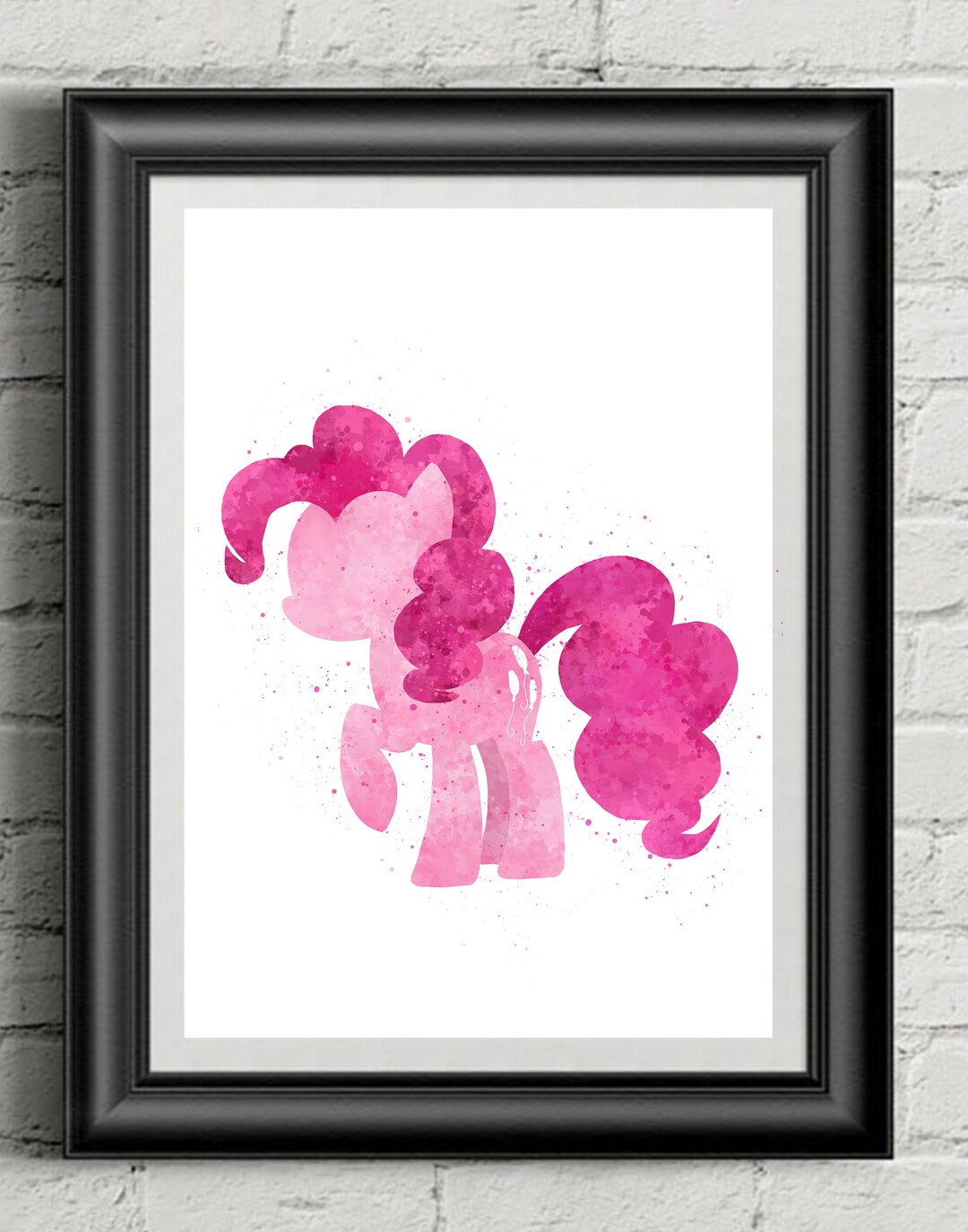 Pink Pony Watercolor Art Digital Download, Wall Art, Nursery Art, Kids ...