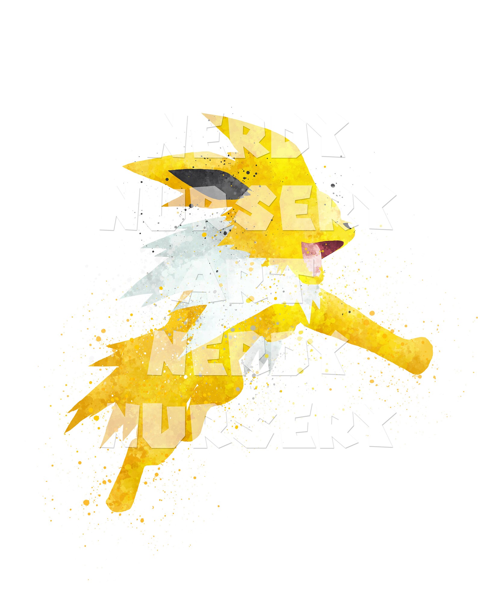 Lighting Fox Watercolor Digital Download Print Wall Art - Etsy