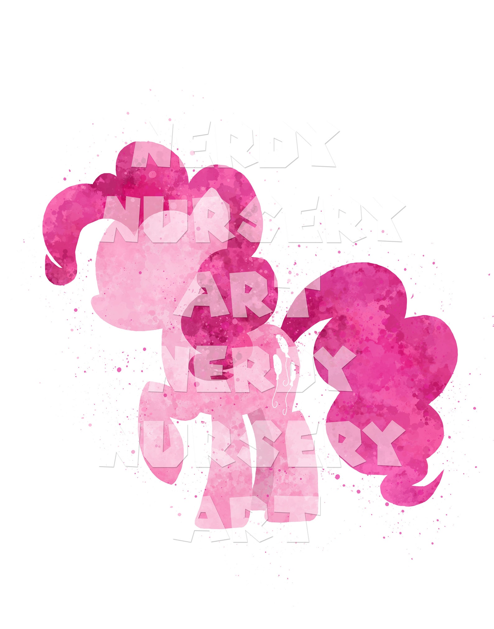 Six Ponies Set Watercolor Prints Digital Download Wall Art | Etsy