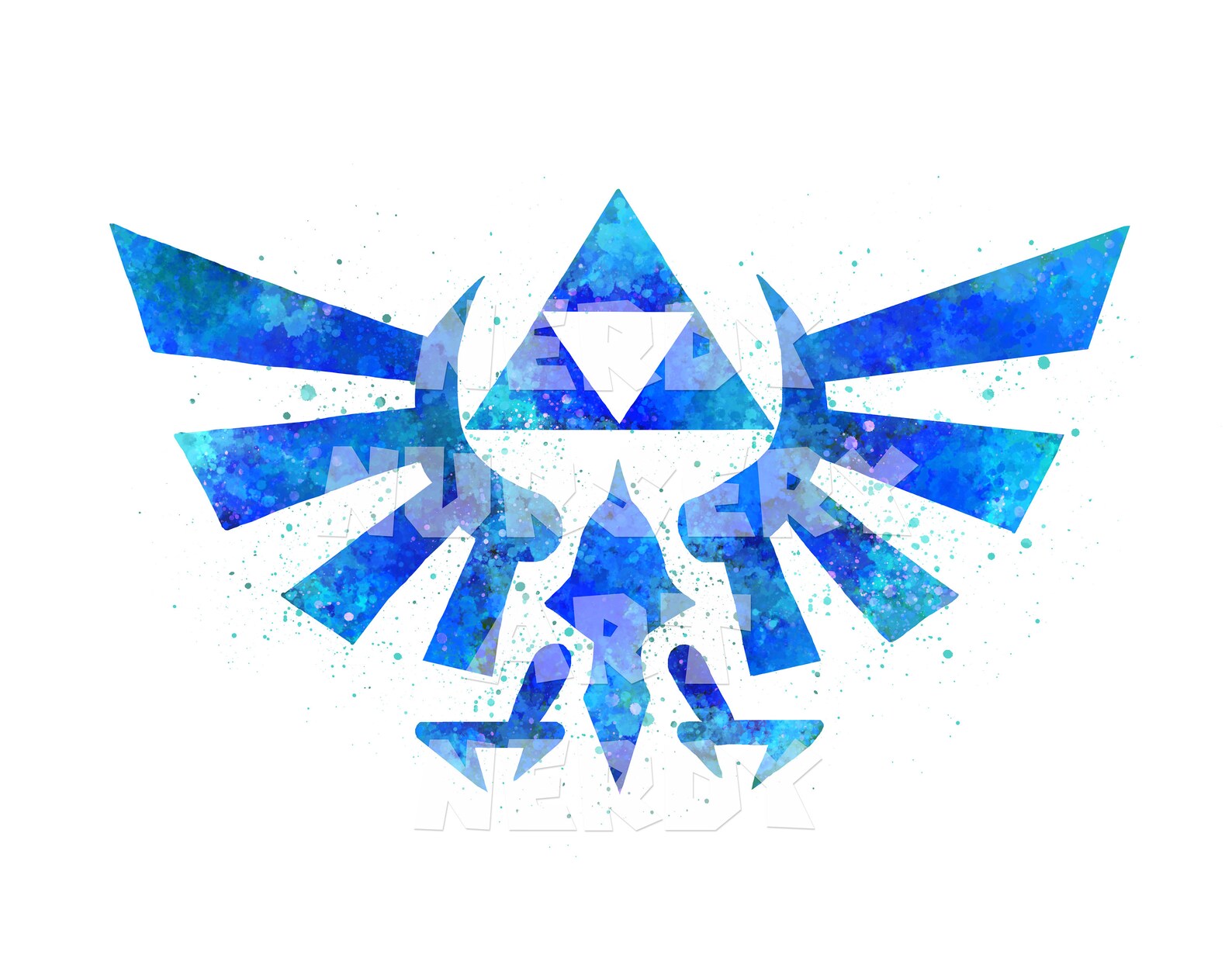 Legendary Blue Watercolor Crest Digital Download Wall Art - Etsy