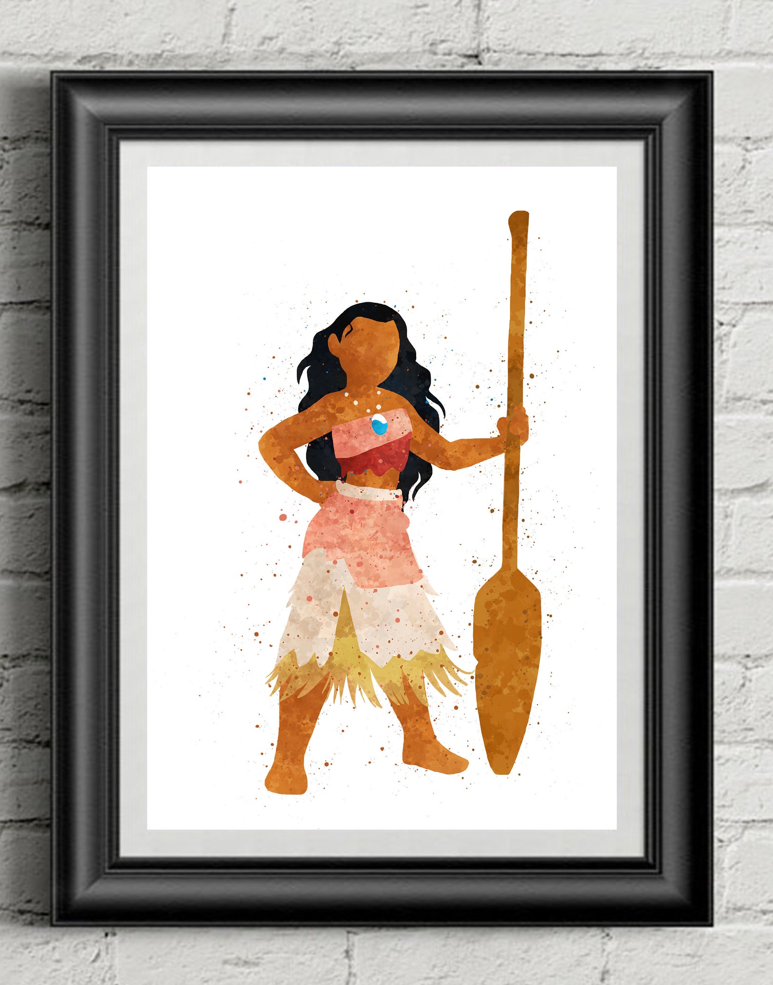 Island Princess Watercolor Digital Downloadable Print Wall | Etsy