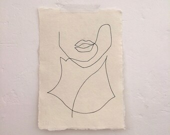 A5 Limited Edition Hand Drawn Print Fine Line Valentines - Etsy