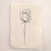 A5 Limited Edition Hand Drawn Print Fine Line Valentines Flower ...